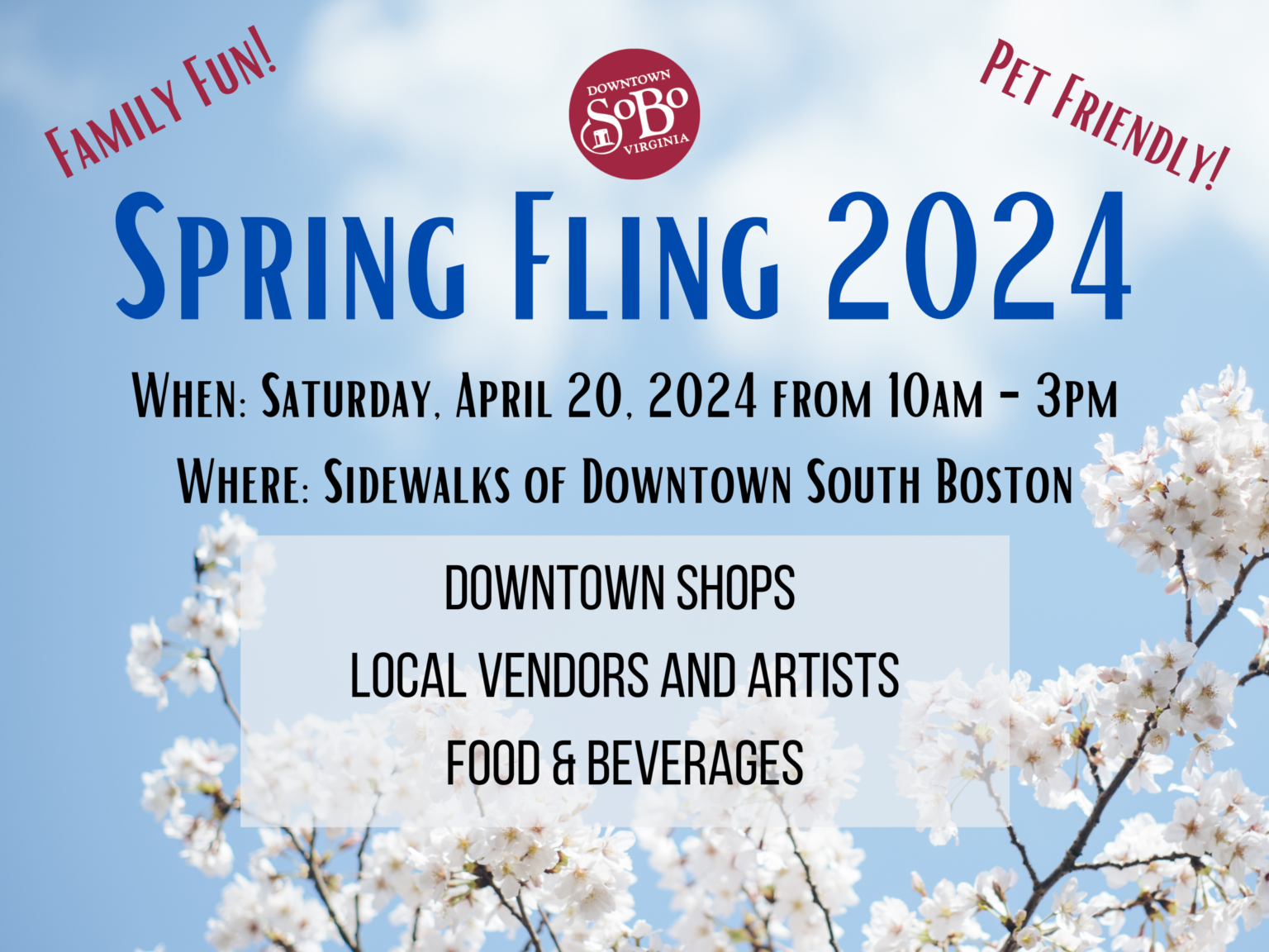 Spring Fling Application – Destination Downtown South Boston, VA